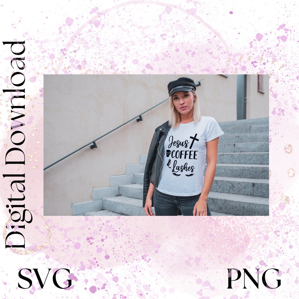 Jesus, Coffee, Lashes, Faith SVG, PNG, Eyelash Extensions, Mascara ...