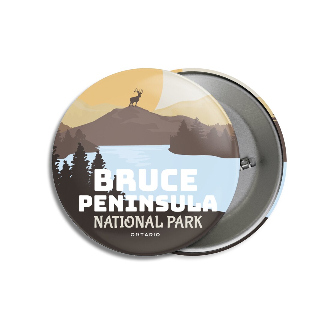 Bruce Peninsula National Park of Canada Pinback Button, Canada Parks, 1 ...
