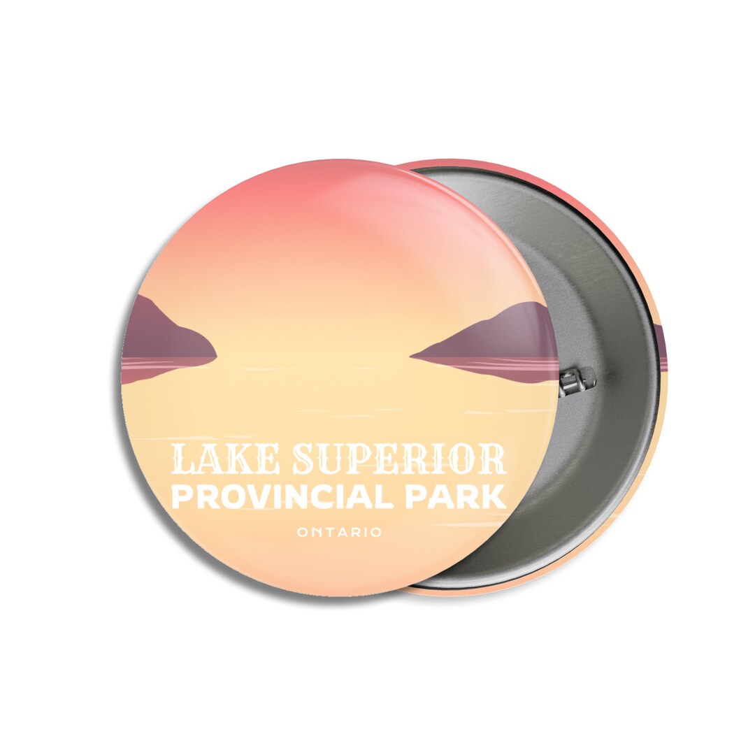 Lake Superior Provincial Park of Ontario Pinback Button, Canada Parks ...