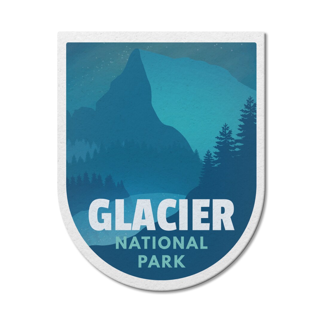 Glacier National Park of Canada Waterproof Vinyl Sticker, Laptop ...