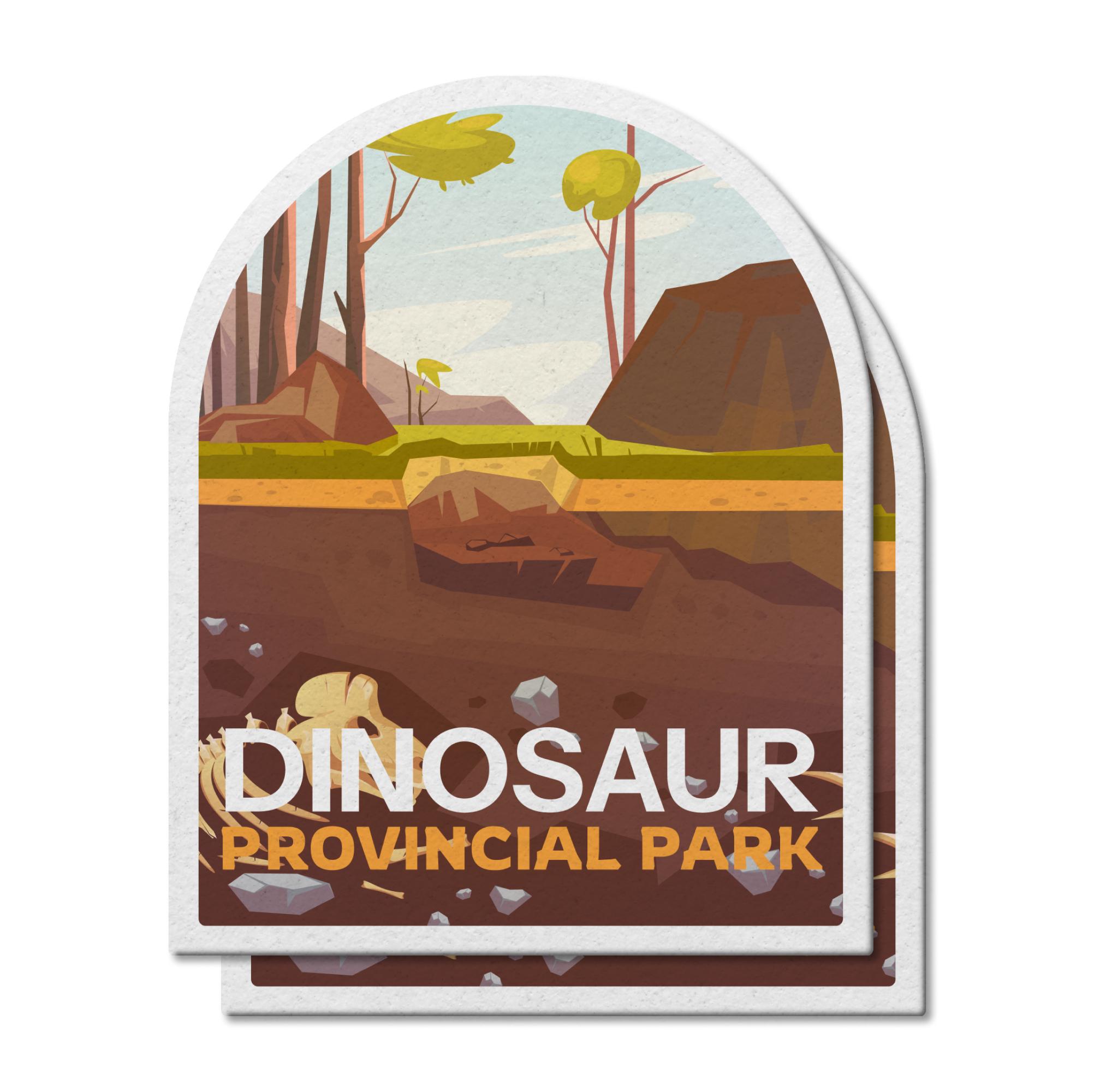 Dinosaur Alberta Provincial Park Waterproof Vinyl Sticker, Laptop ...