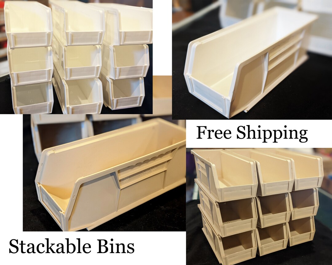 Sturdy Plastic Stackable Bins for Storage, Workshop Organizers - FREE ...