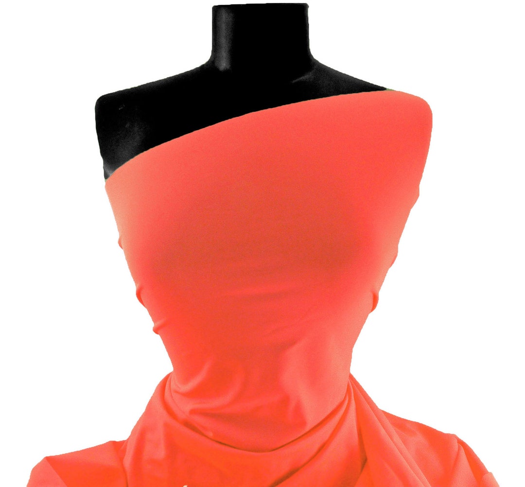 5 Yards Neon Orange Coral Extra Wide Spandex Fabric - FREE SHIPPING - Etsy