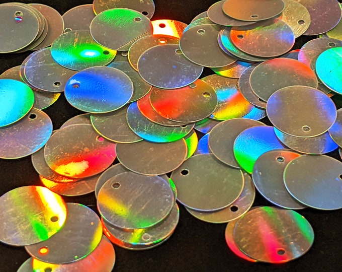600 Pieces of 20mm Round Reflective Silver Paillette Sequins FREE ...
