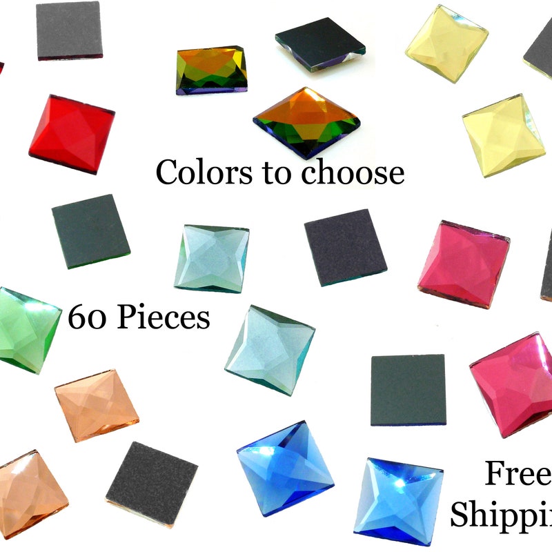 Rhinestone Flat Square - Etsy