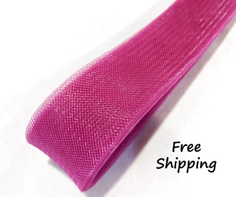 Fuchsia Pink Horsehair Braid Crinoline Trim, 1