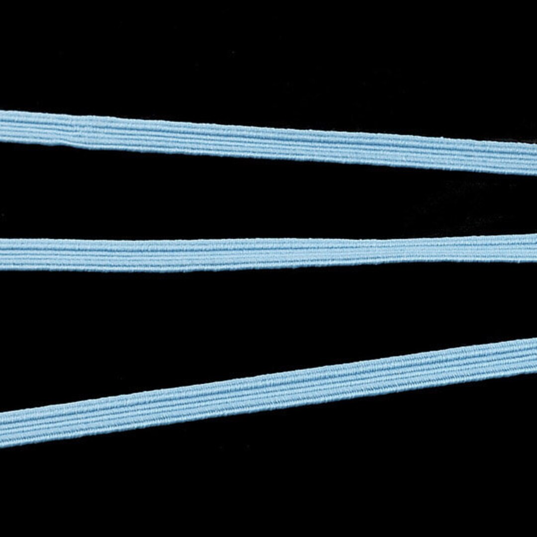 10 Yards Light Blue Flat Braided Elastic 1/4 6 Mm Free Shipping - Etsy