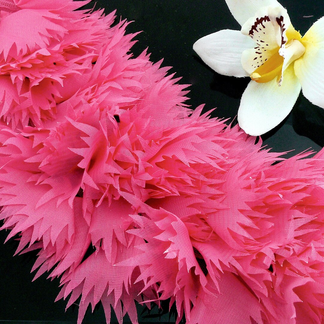 2y, 3y of Hot Pink Chiffon "boa" Trim - FREE SHIPPING - Etsy