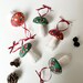 Liberty Christmas Toadstool Hanging Mushroom Decoration ~ Candy Cane - Etsy