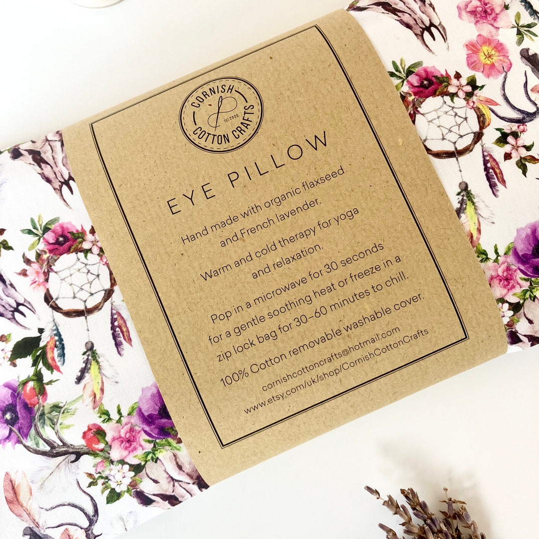 Weighted Eye Pillow - Organic Flaxseed and Lavender- Aromatherapy ...