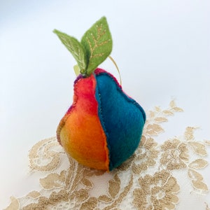 Artisan Felt Pear Hanging Ornament - Etsy