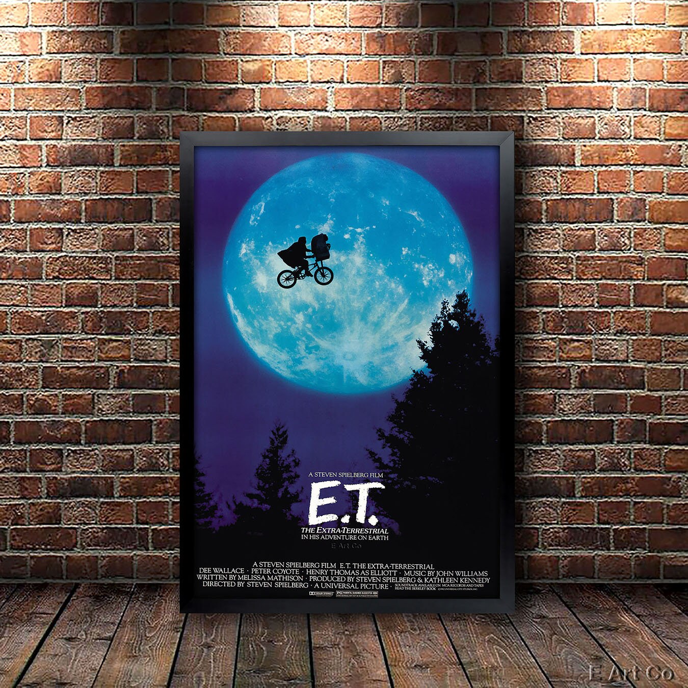 E.T. the Extra-terrestrial Movie Poster Framed and Ready to - Etsy