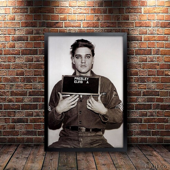 Elvis Presley Mugshot Poster Framed and Ready to Hang. - Etsy
