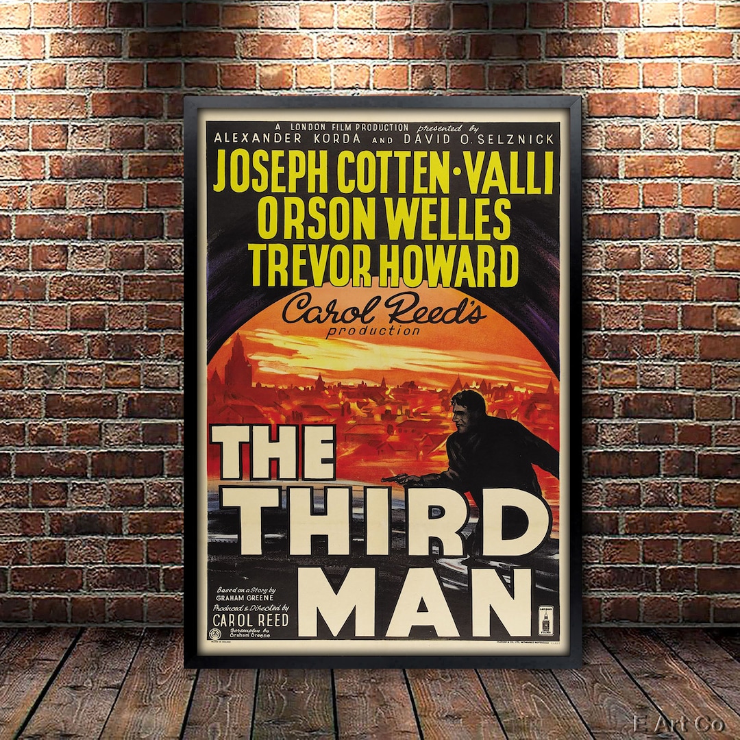 The Third Man (1949) Movie Poster Framed and Ready to Hang. - Etsy