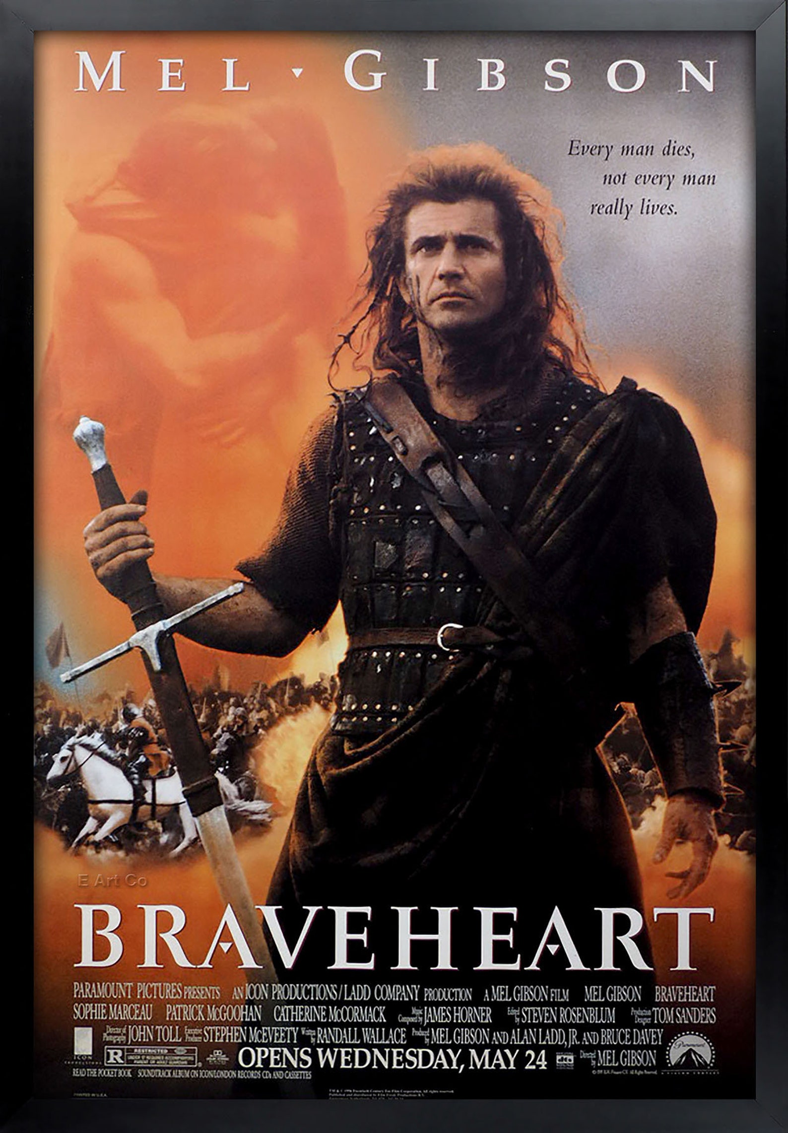 Braveheart Movie Poster Framed and Ready to Hang. - Etsy
