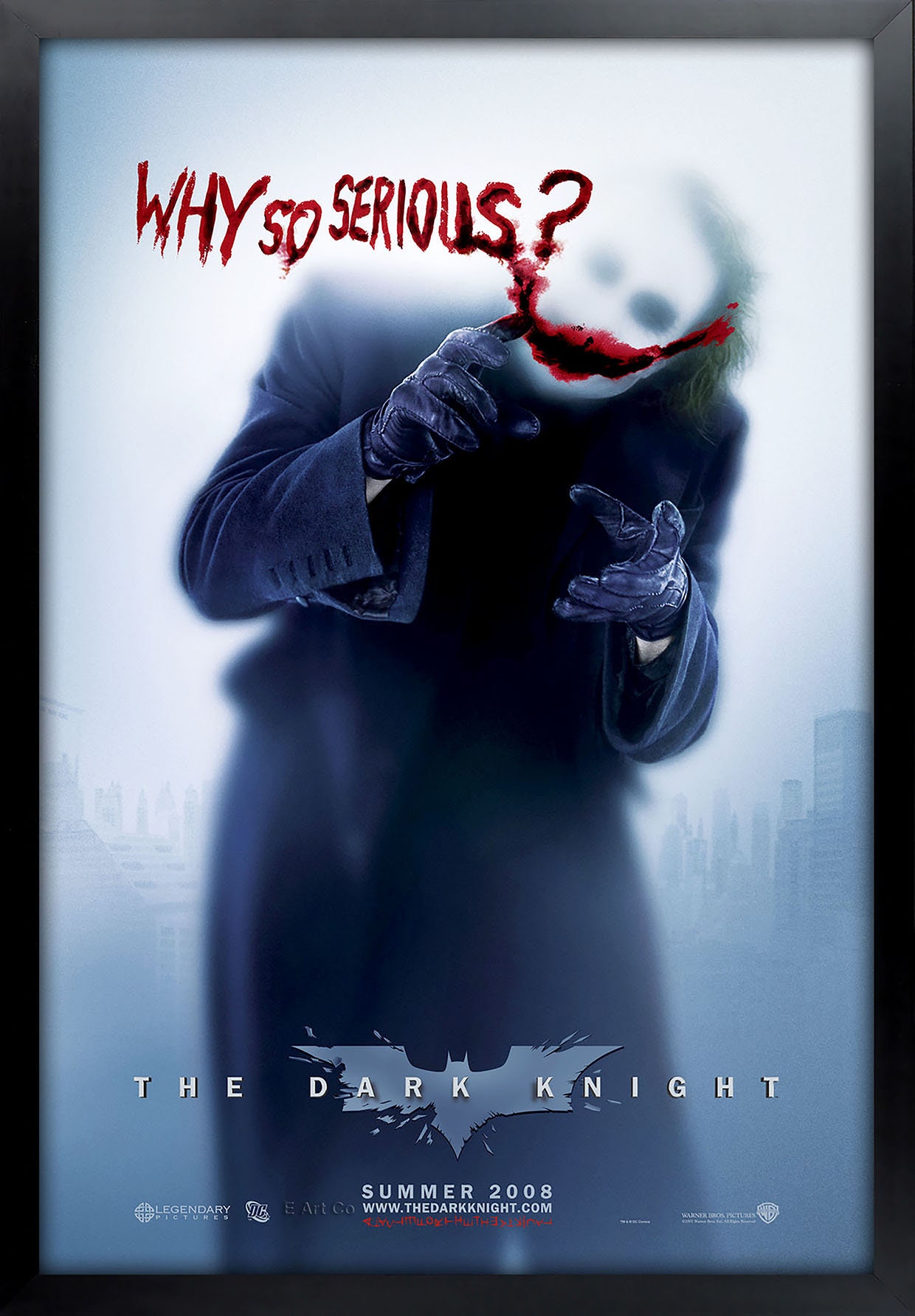 Dark Knight Movie Poster Framed and Ready to Hang. | Etsy