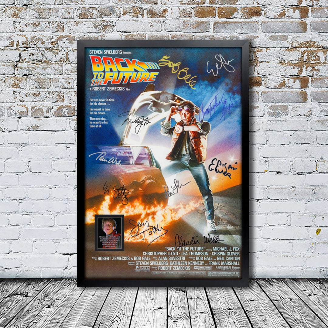Back to the Future Autographed Movie Posterframed, Ready to Hang With ...