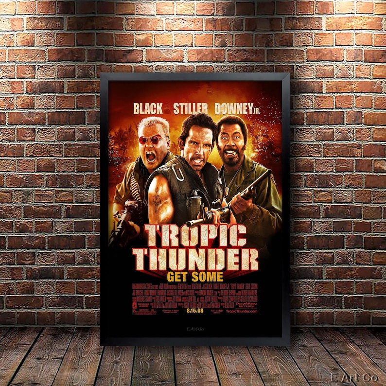 Tropic Thunder Movie Poster Framed and Ready to Hang. - Etsy