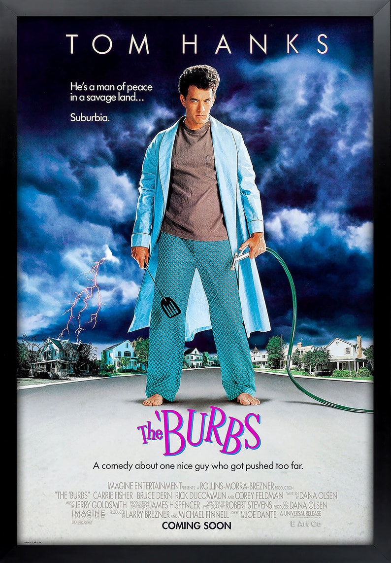 The 'Burbs Movie Poster Framed and Ready to Hang. | Etsy