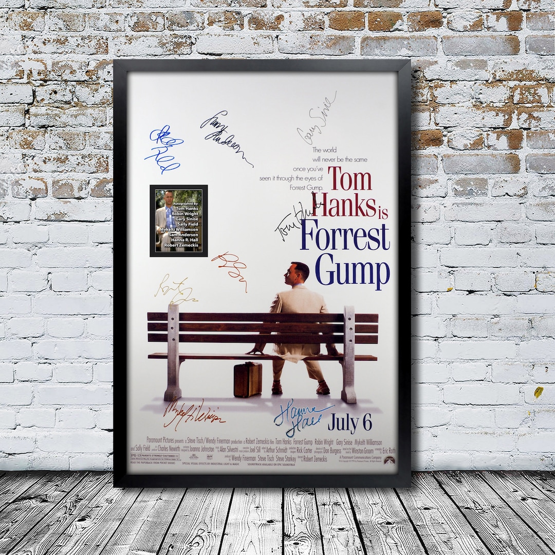 Forrest Gump Autographed Movie Posterframed, Ready to Hang, With ...