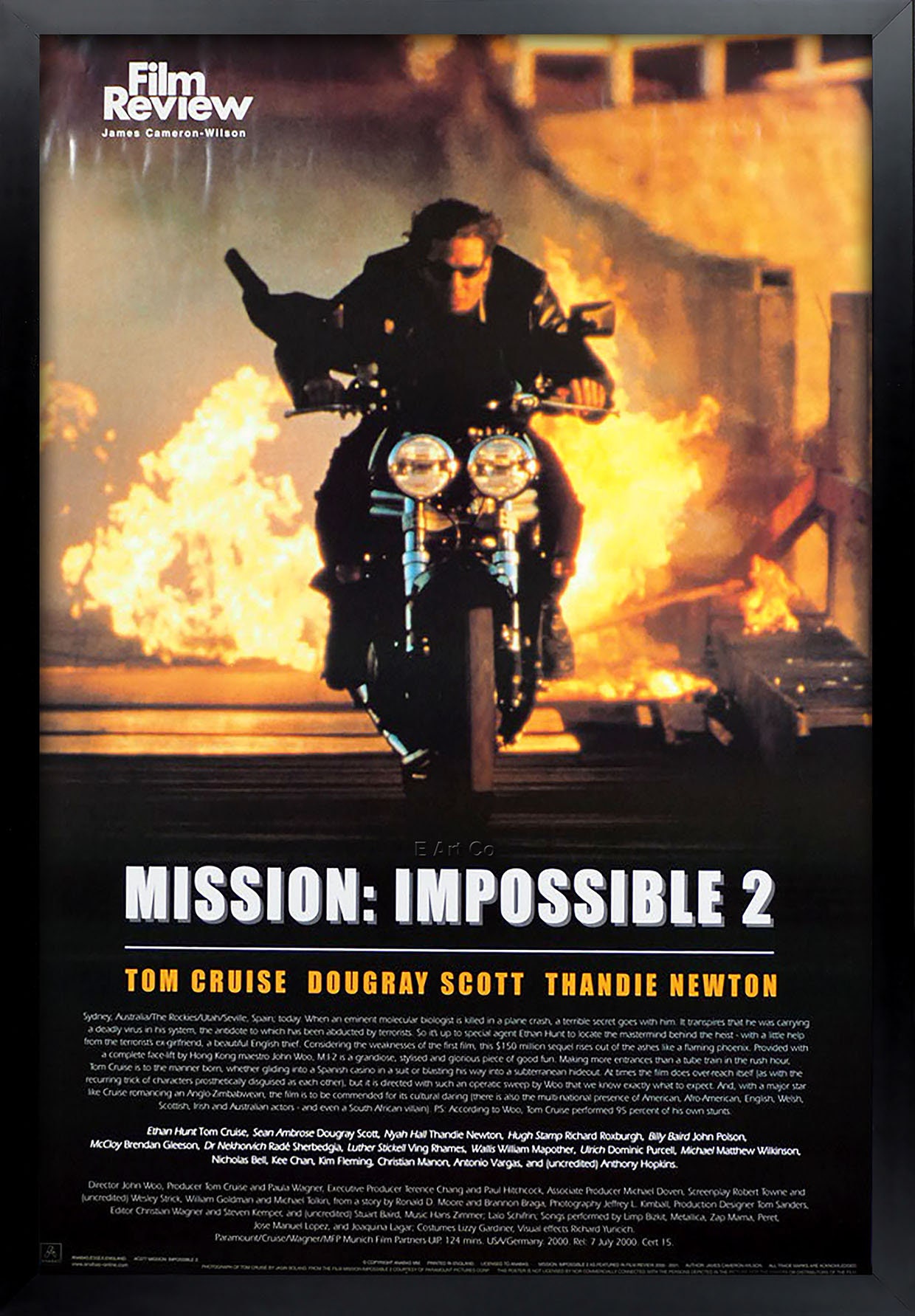 Mission Impossible Movie Poster Framed and Ready to Hang. | Etsy