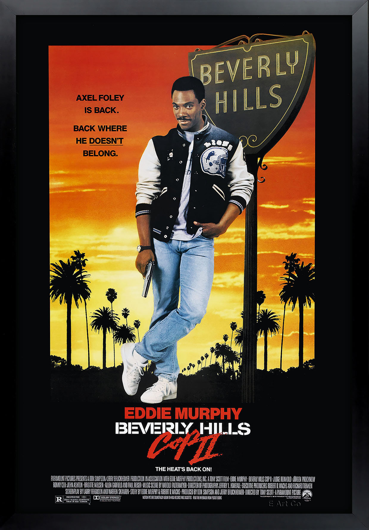 Beverly Hills Cop II 2 Full Size Movie Poster Framed and - Etsy