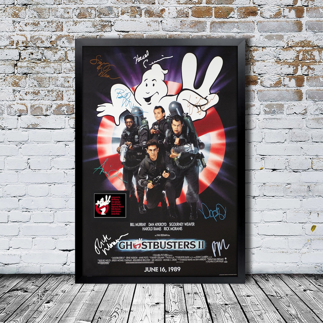 Ghostbusters II Autographed Movie Poster–framed, Ready to Hang, With ...