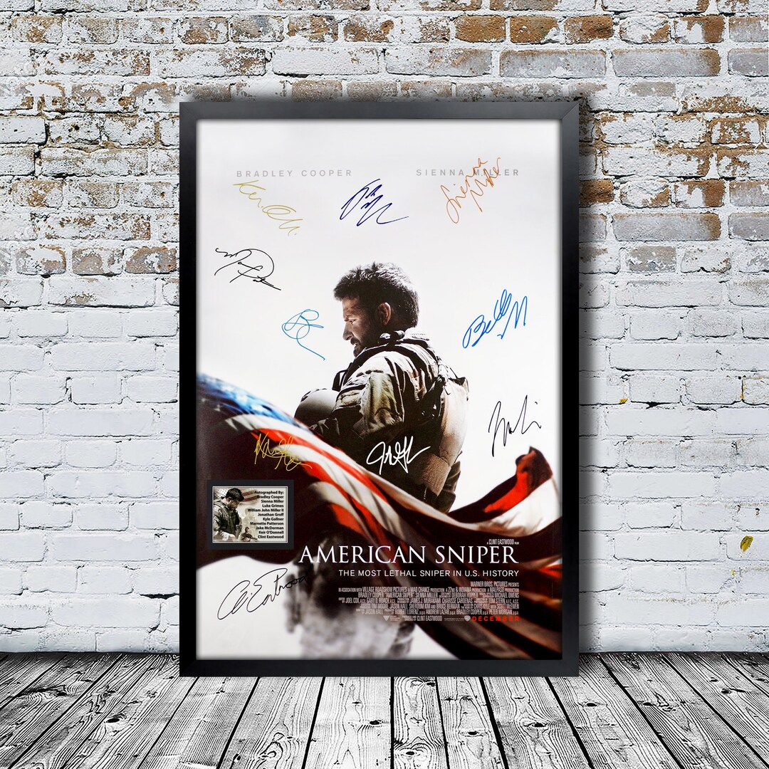 American Sniper Autographed Movie Poster–framed, Ready to Hang, With ...