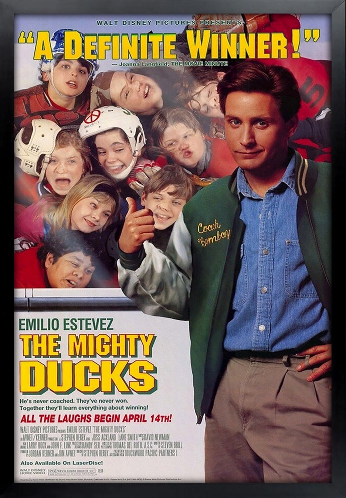 The Mighty Ducks Movie Poster Framed and Ready to Hang. | Etsy