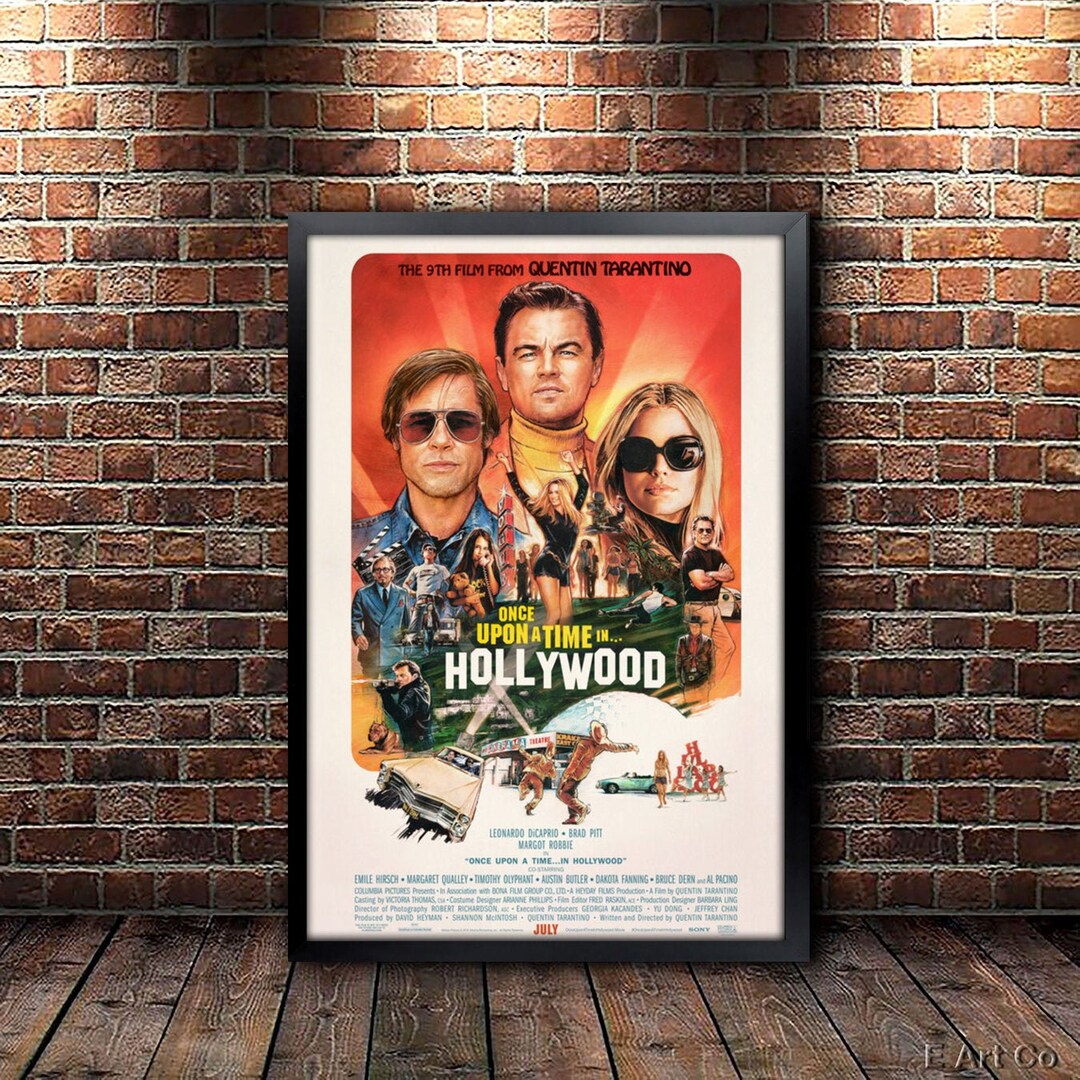 Once Upon A Time in Hollywood Poster Framed and Ready to Hang. - Etsy