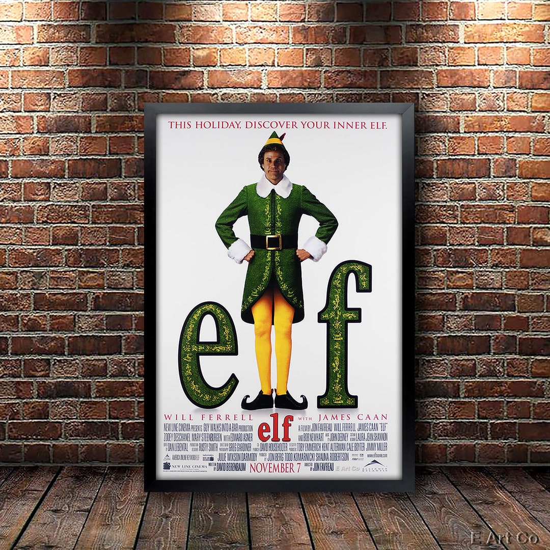 Elf Movie Poster Framed and Ready to Hang. - Etsy