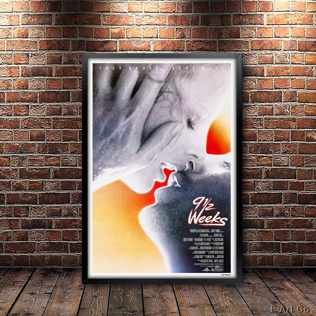 9 1/2 Weeks Movie Poster Framed and Ready to Hang. - Etsy