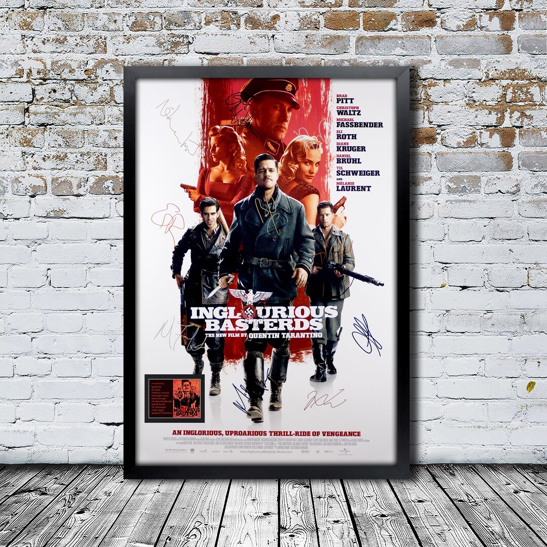 Inglourious Basterds Autographed Movie Posterframed, Ready to Hang,with ...