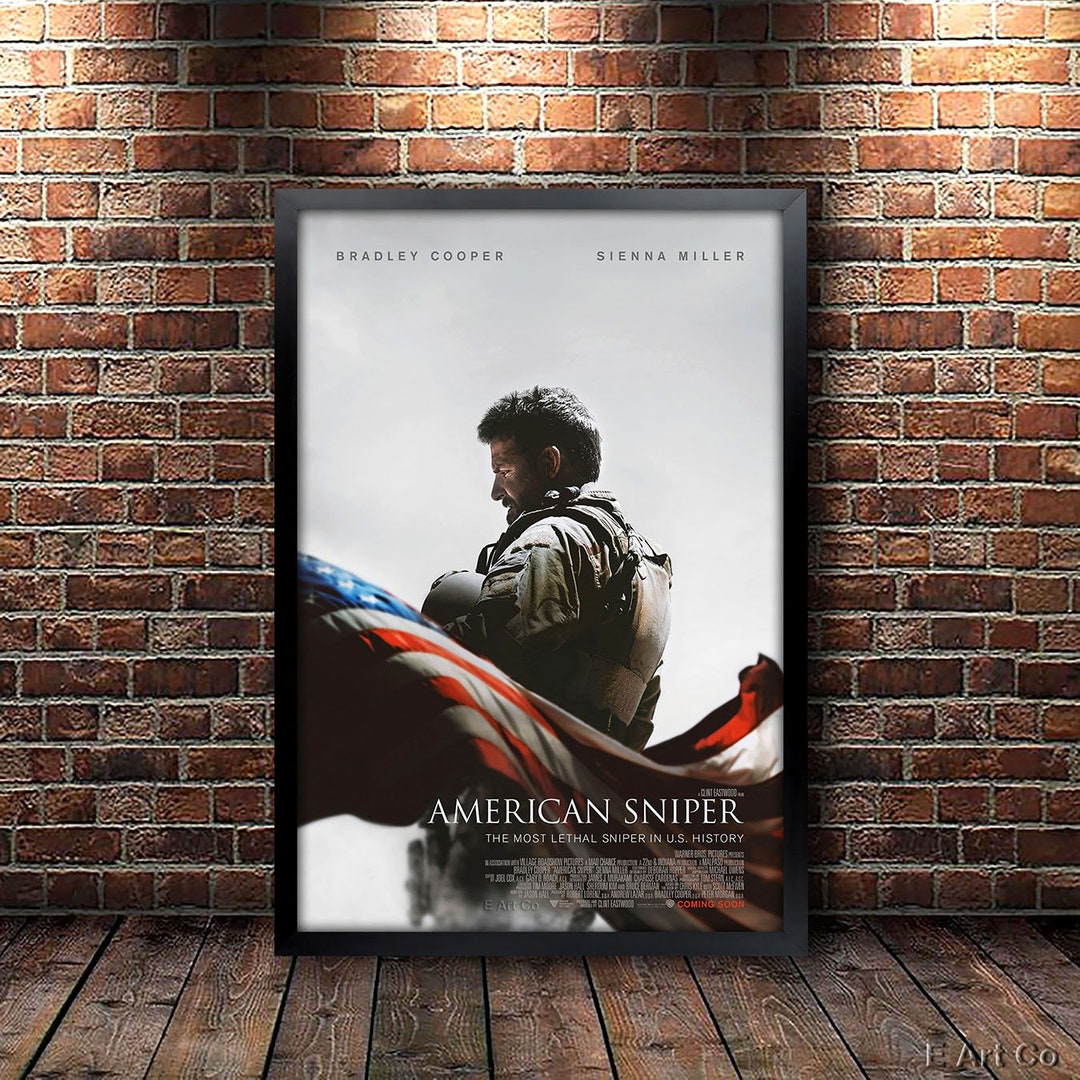 American Sniper Movie Poster Framed and Ready to Hang. - Etsy