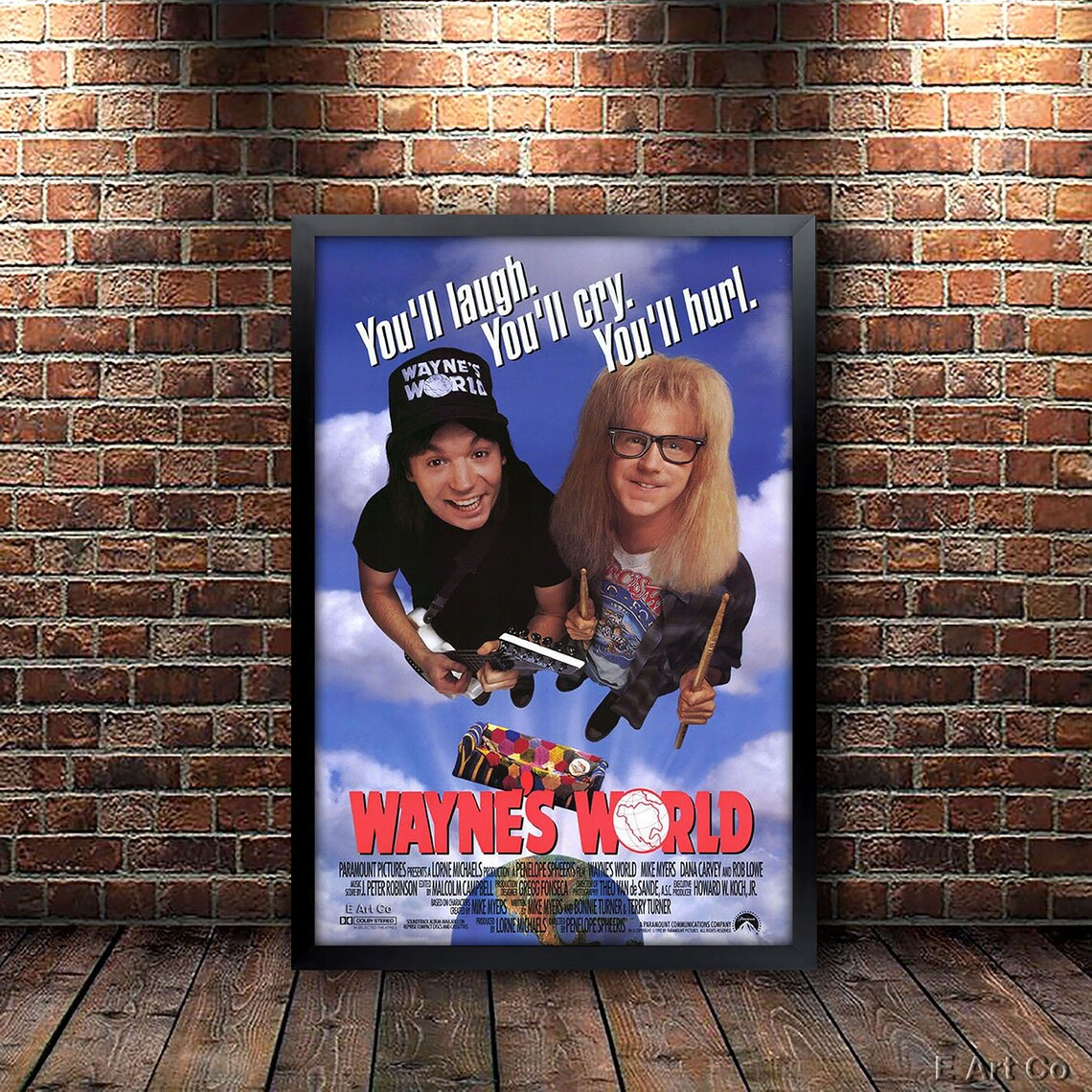 Wayne's World Movie Poster Framed and Ready to Hang. - Etsy