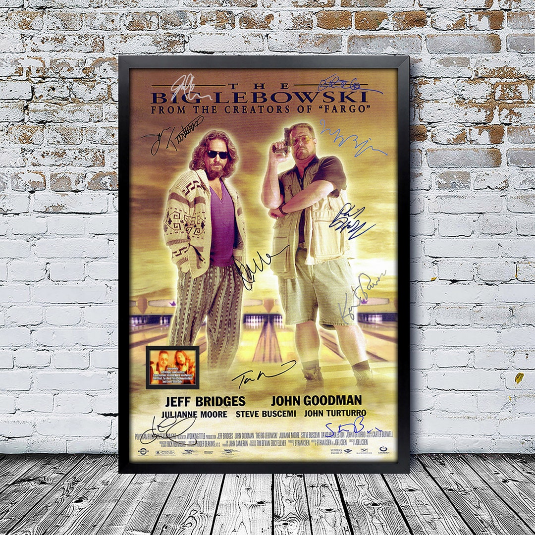 The Big Lebowski Autographed Movie Posterframed, Ready to Hang, With ...