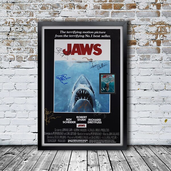 Signed Jaws Movie Poster - Etsy