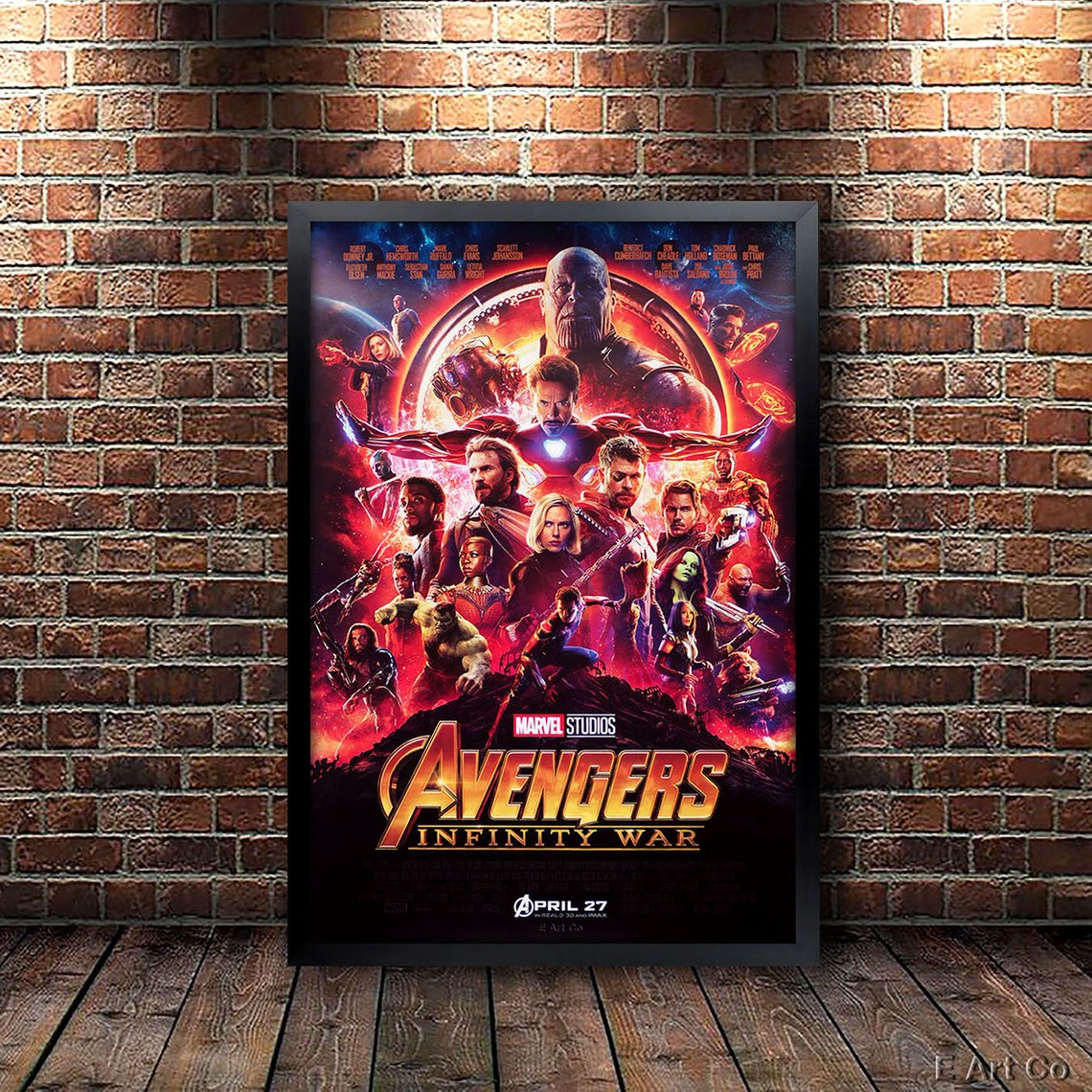 Avengers: Infinity War Movie Poster Framed and Ready to Hang. - Etsy