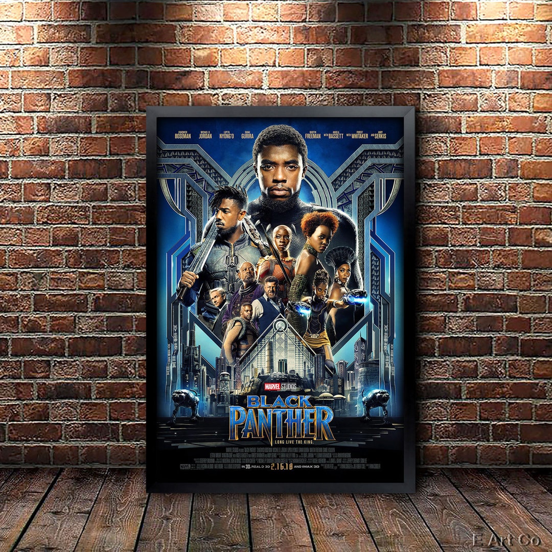 Black Panther, Movie Poster, Framed and Ready to Hang. - Etsy