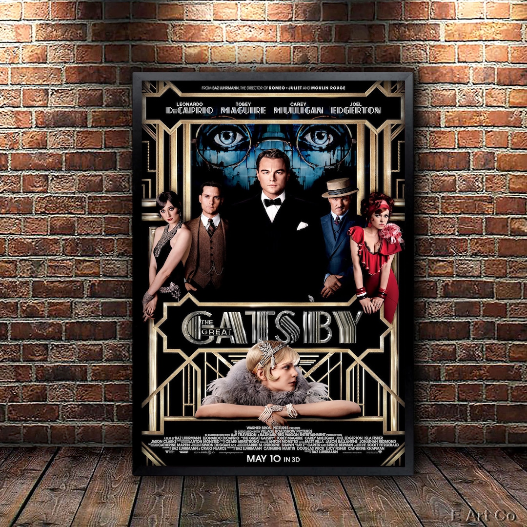 The Great Gatsby Movie Poster Framed and Ready to Hang. - Etsy