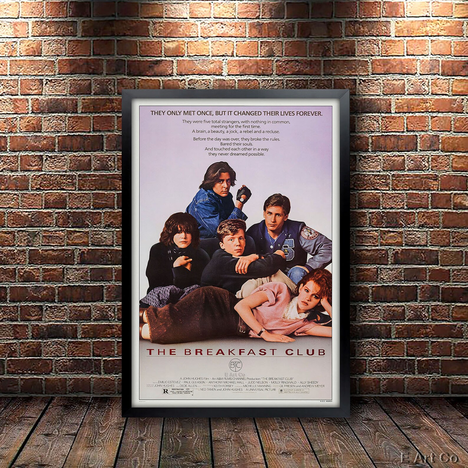 The Breakfast Club Full Size Movie Poster Framed and Ready - Etsy