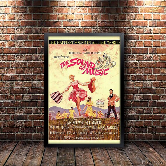 The Sound of Music Movie Poster Framed and Ready to Hang. - Etsy