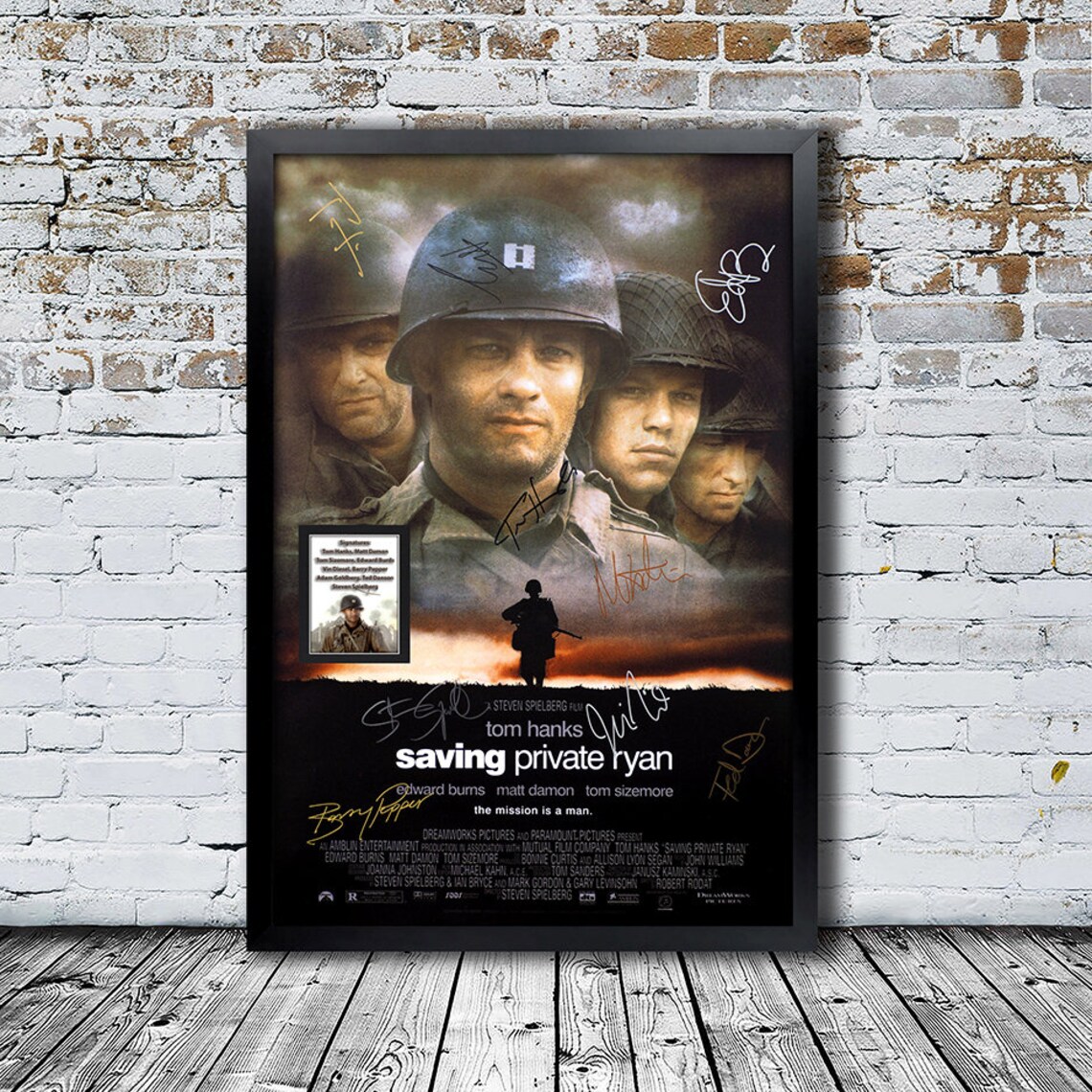 Saving Private Ryan Signed Movie Poster Framed and Ready to | Etsy