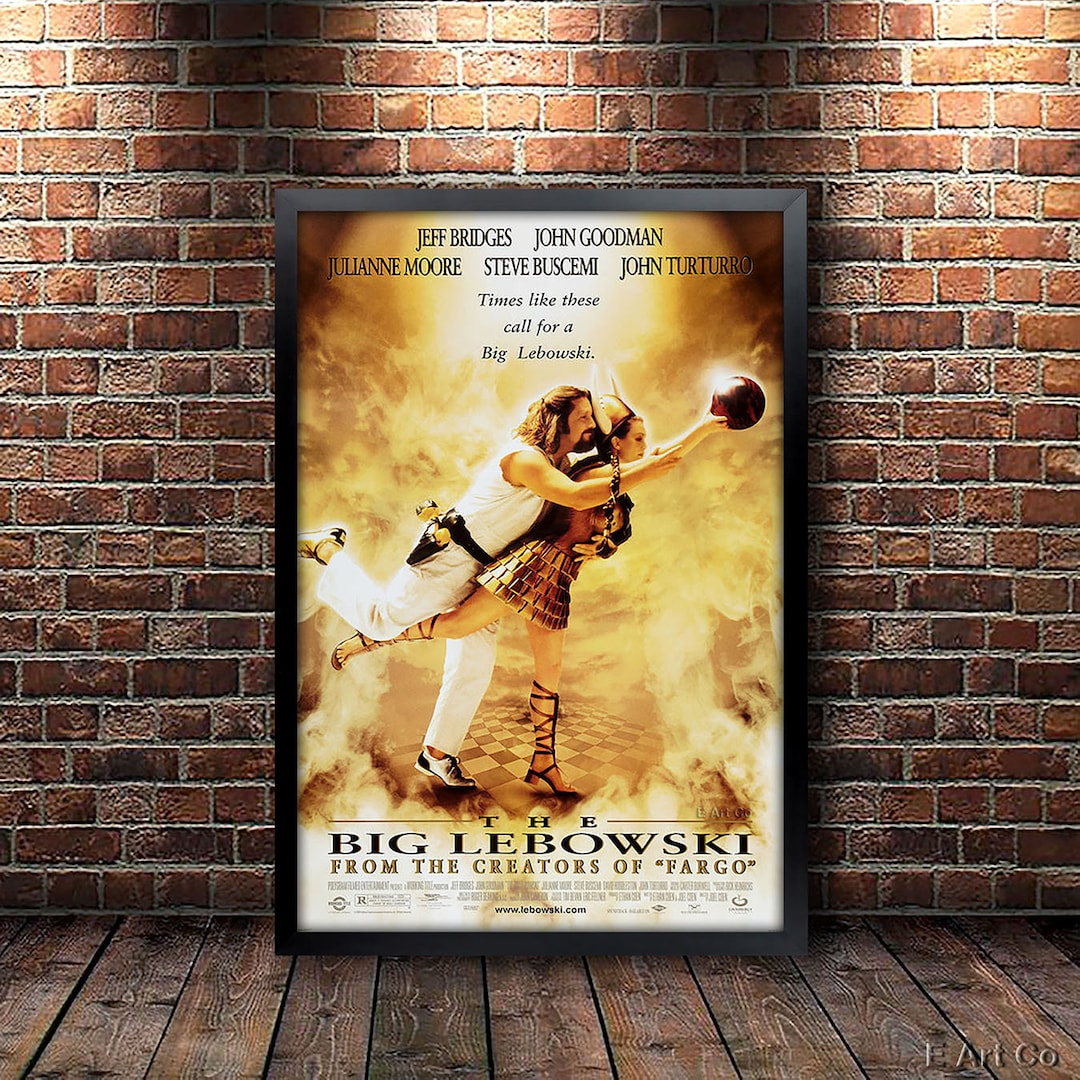 The Big Lebowski Movie Poster Framed and Ready to Hang. - Etsy