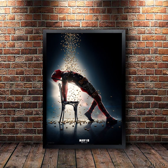 Deadpool Movie Poster Framed and Ready to Hang. | Etsy