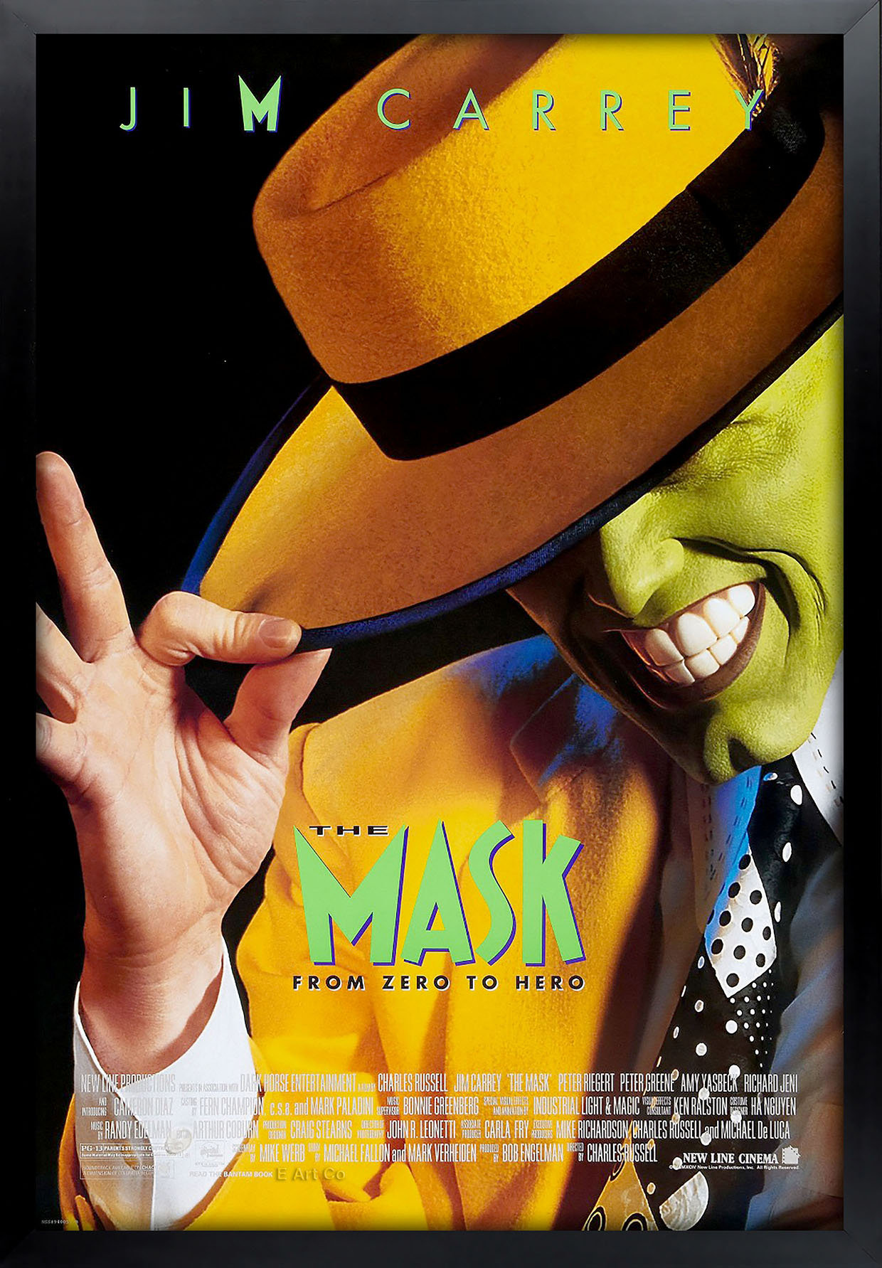 The Mask Movie Poster Framed and Ready to Hang. | Etsy