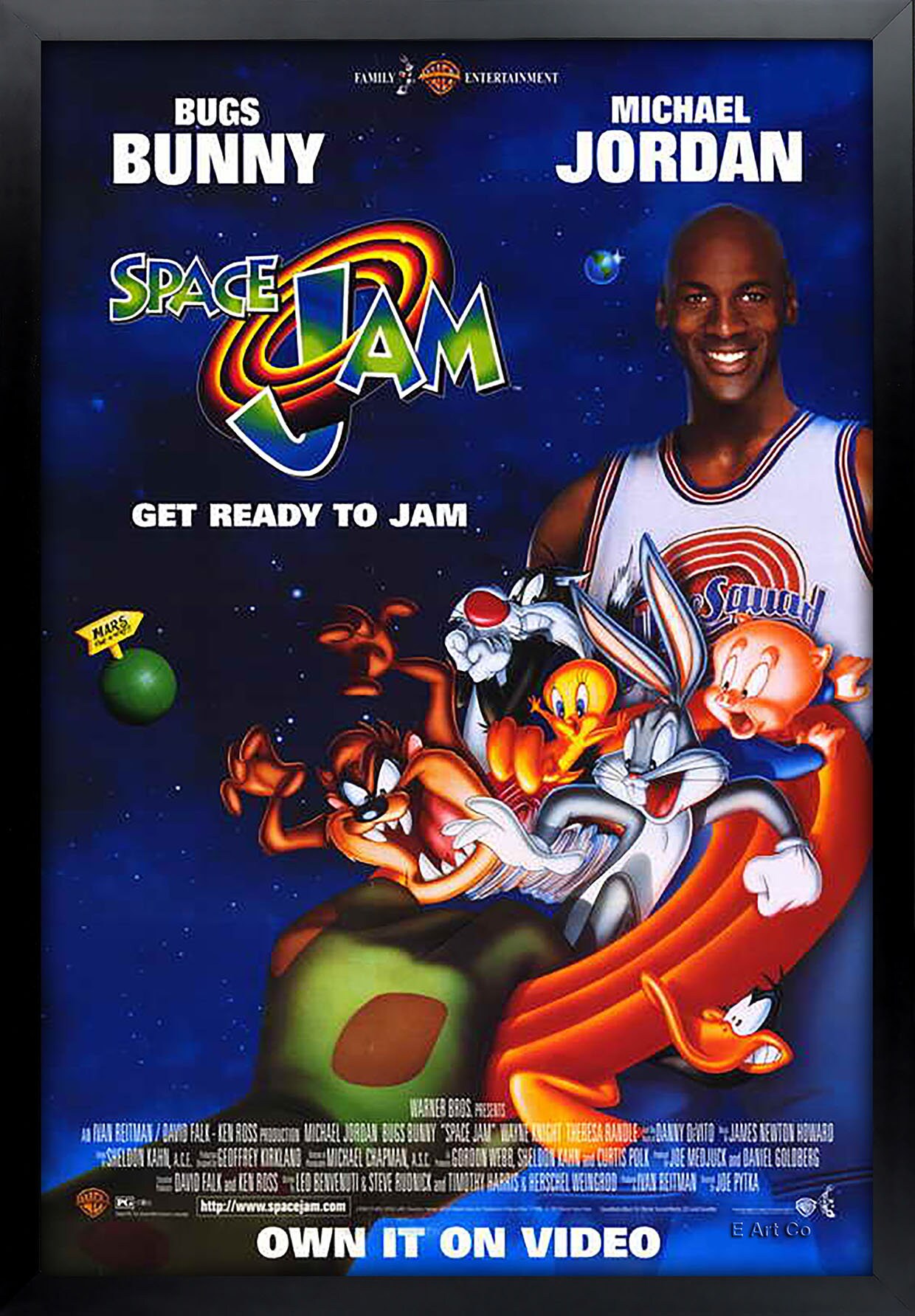 Space Jam Movie Poster Framed and Ready to Hang. | Etsy