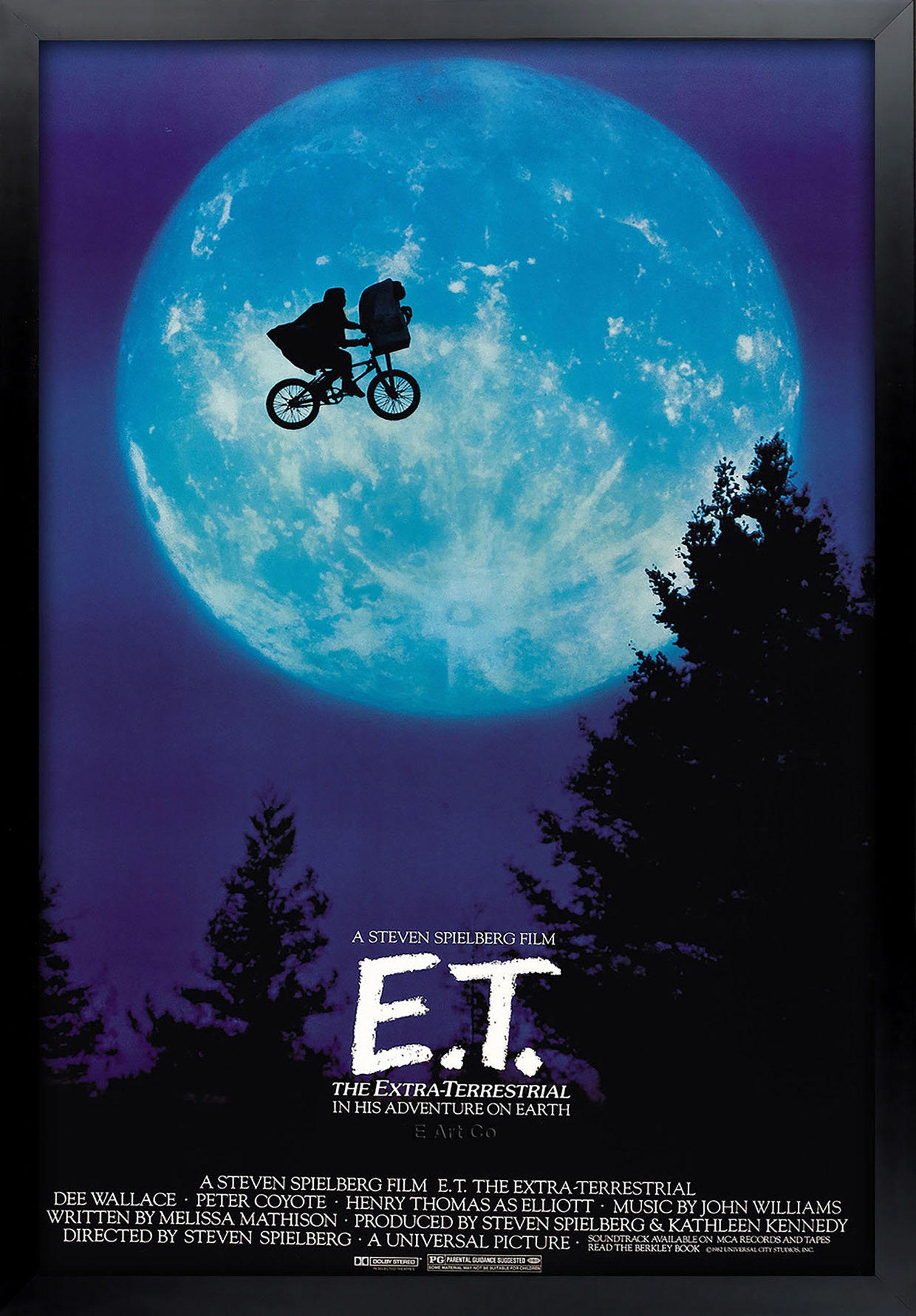 E.T. the Extra-terrestrial Movie Poster Framed and Ready to - Etsy