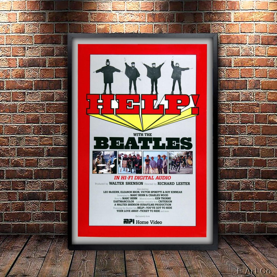 The Beatles , Help 1965 Movie Poster Framed and Ready to Hang. - Etsy