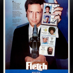 Fletch, Full Size Movie Poster, Framed and Ready to Hang. - Etsy